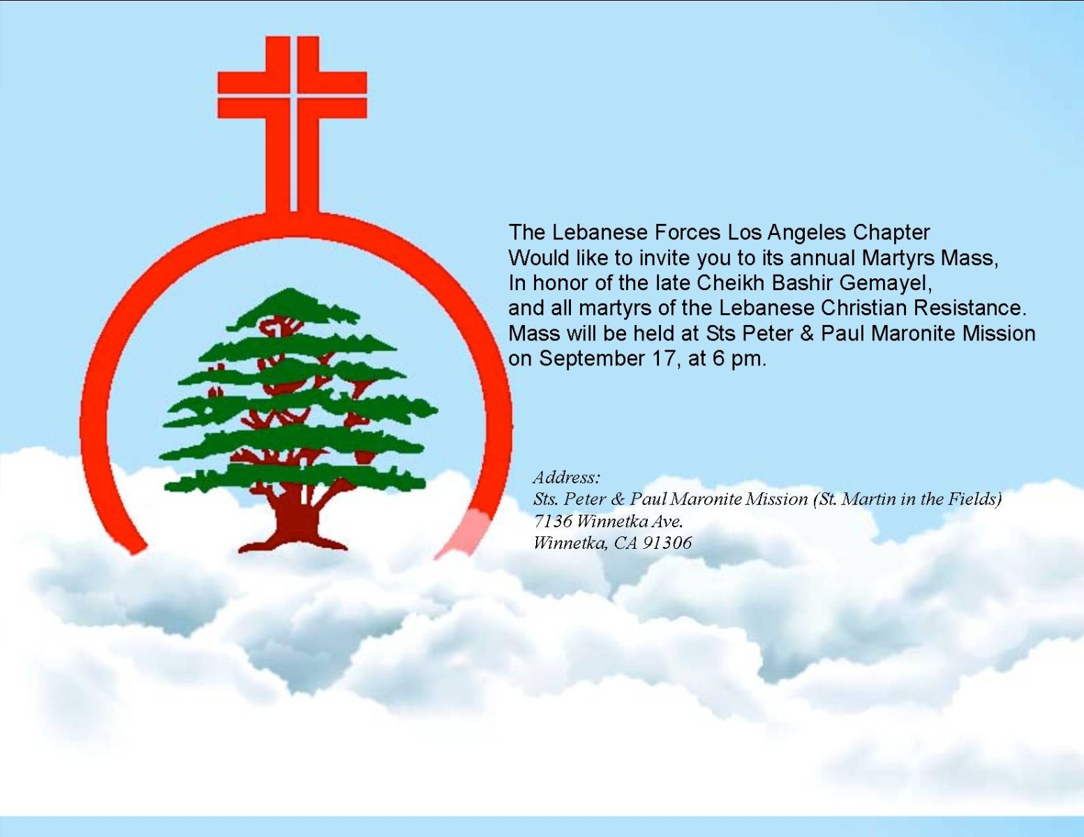 Annual Martyrs’ Memorial Mass for the LF – LA Chapter on September 17th ...