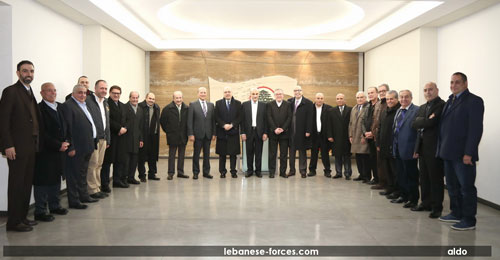 بالصور: جعجع التقى وفدا من عائلة العسكري المحرر بيار جعجع وآخر من ...