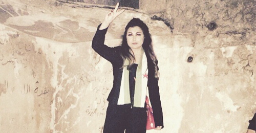 بالصور: ماريا معلوف تعلن تحدي الأسد وتدخل إلى ريف دمشق - Lebanese ...